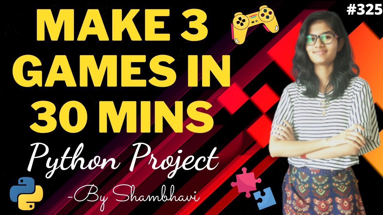Make 3 games in 30mins | python project | make games using python | python mini project