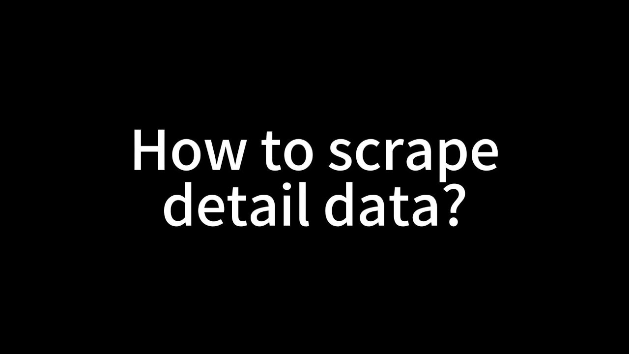 How to scrape detail data? | Tapicker
