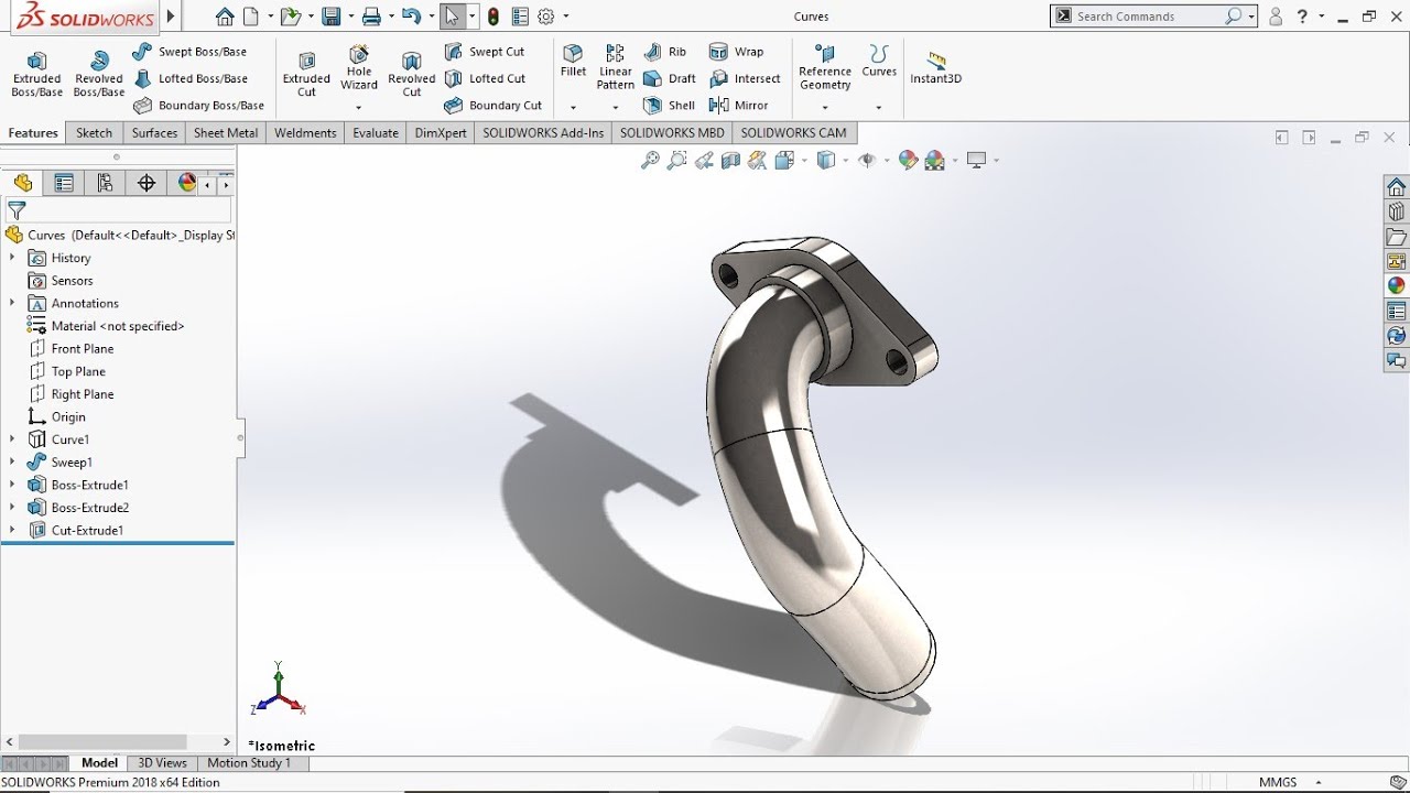 Solidworks Exercise 24 Curves Tutorial [Tutorial For Beginner]