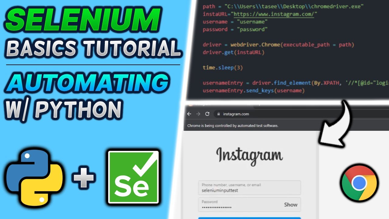 Selenium Basics Tutorial | Python Automation For Beginners | Browser Web Scraping + Input Submission