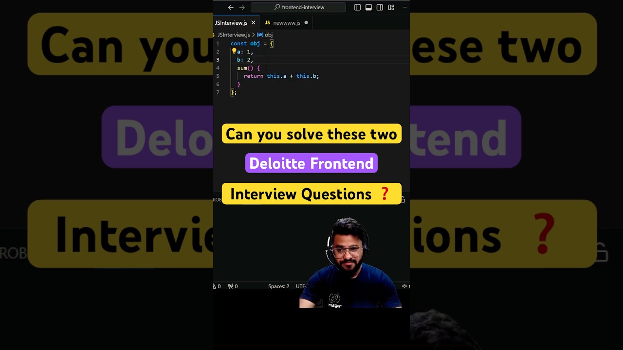 #day64 - Can you solve these #javascript questions asked in #deloitte interview #coding #frontend