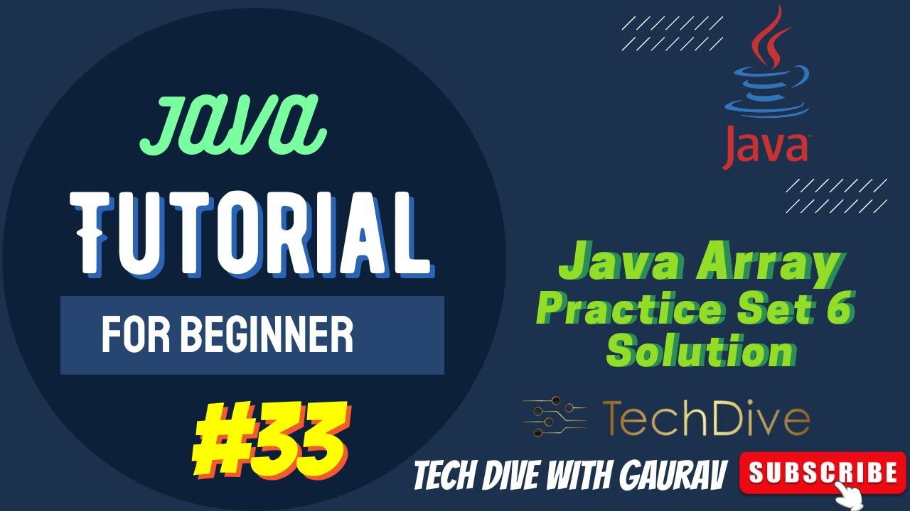 Practice Set 6 Solution | Java Array | Java complete course in Hindi | Tutorial #33