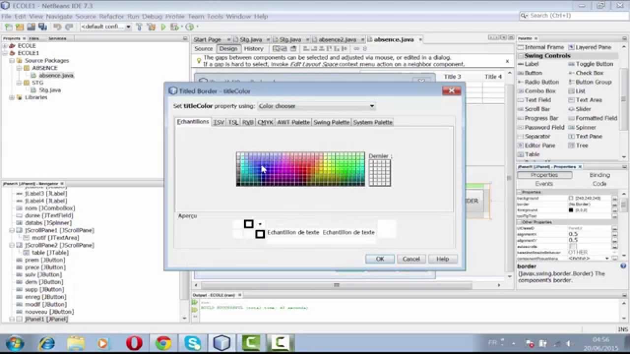 Application java programmation oriente objet darija-Interface grafique-Etape4