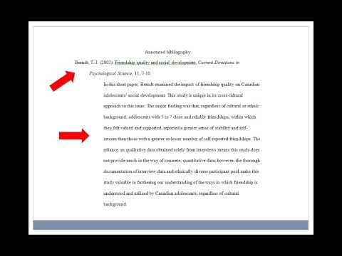 A short guide to annotated bibliographies
