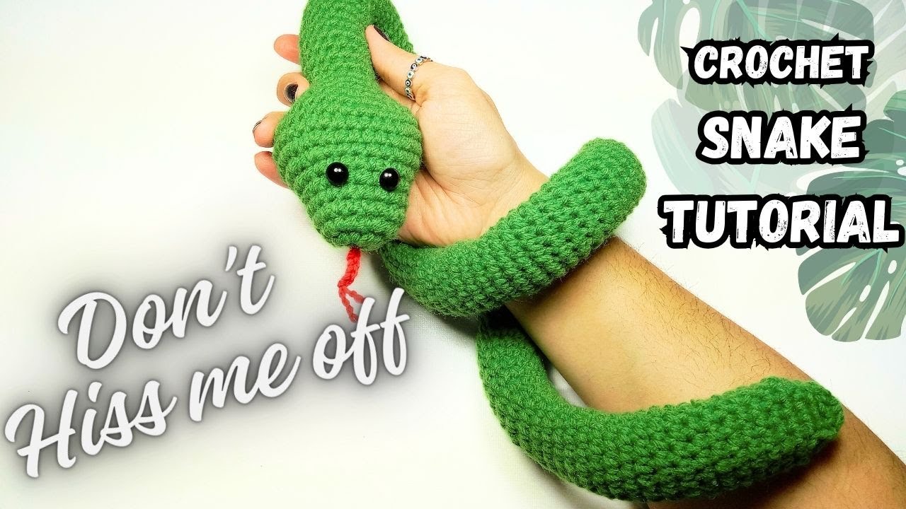 How to Crochet Snake | Free Written Pattern | Beginner Easy Tutorial