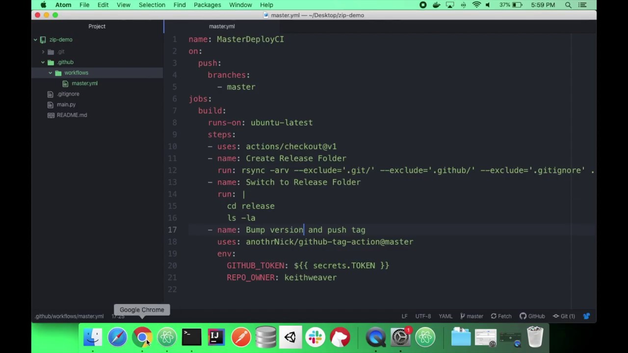 Zip Code Base with Github Actions for Releases