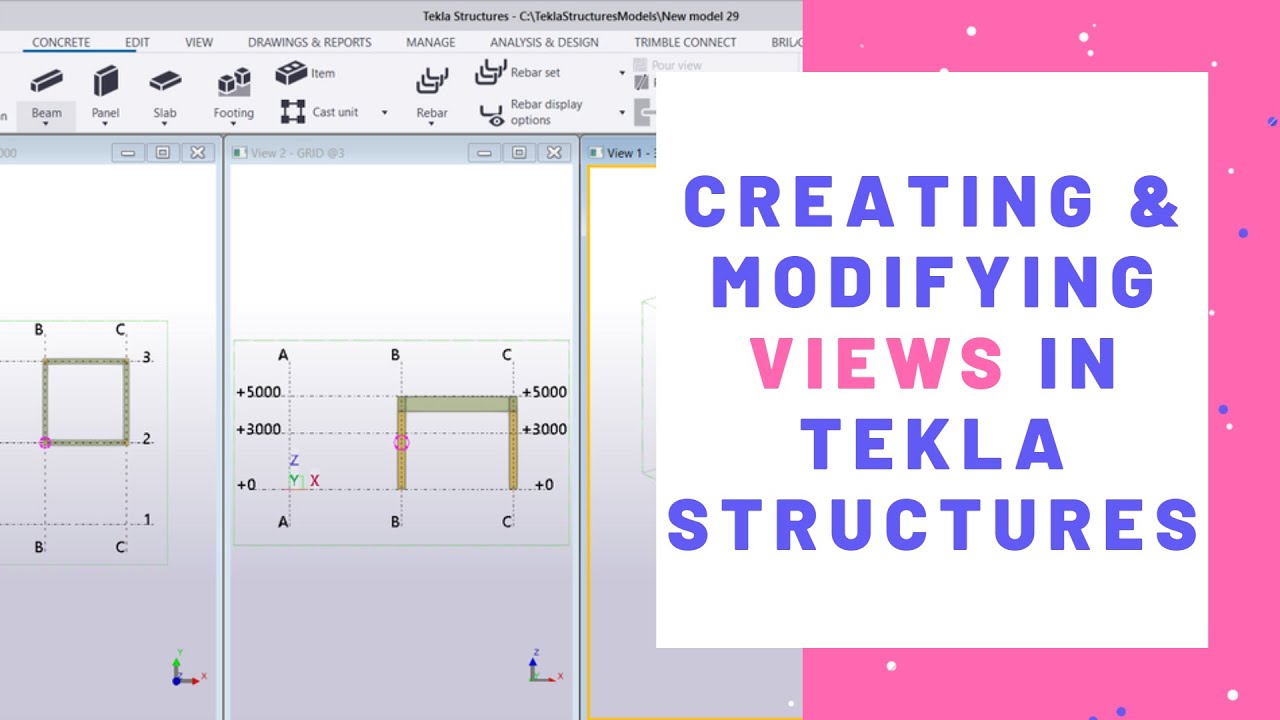 Creating Views in Tekla Structures || How to create and modify view || Tekla Structures Tutorial