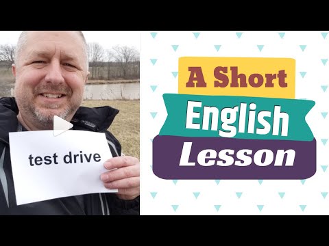 Meaning of TEST DRIVE and PUT THE BRAKES ON - A Short English Lesson with Subtitles