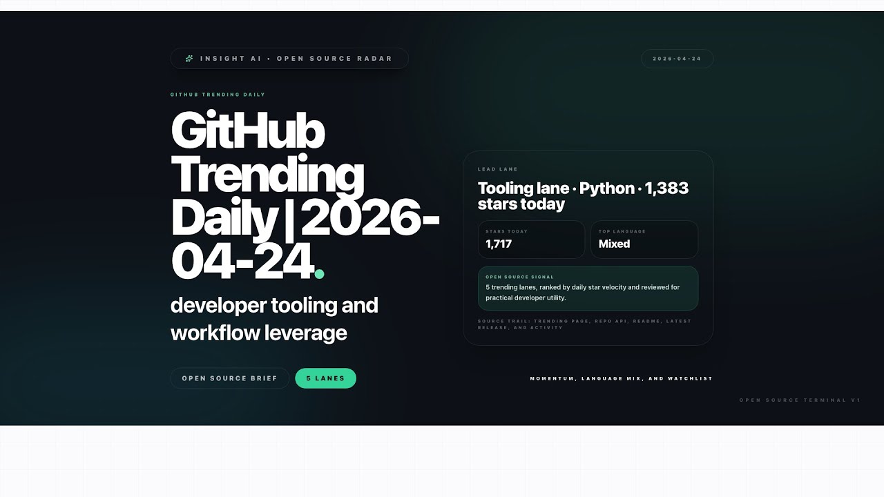 GitHub Trending Daily | 2026-04-24 | Insight AI