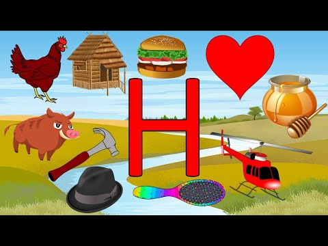 30 Words That Start With Letter "H" | Learning The Alphabet | Videos For Kids