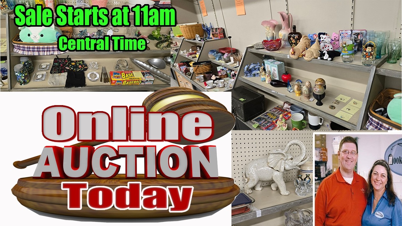LIVE NOW! 5-Hour Antique Auction – Glassware, Trinkets & Rare Finds!