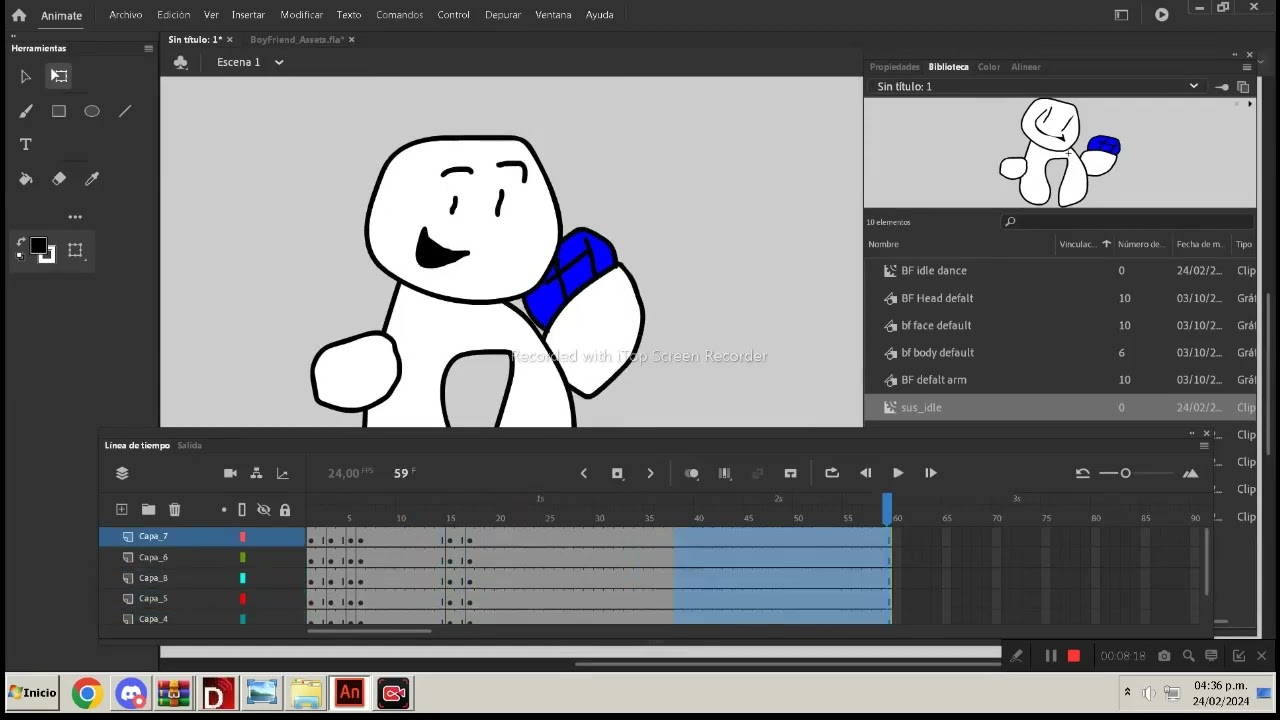 TUTORIAL COMO ANIMAR SPRITES DE FNF EN ADOBE ANIMATE [UNICO]