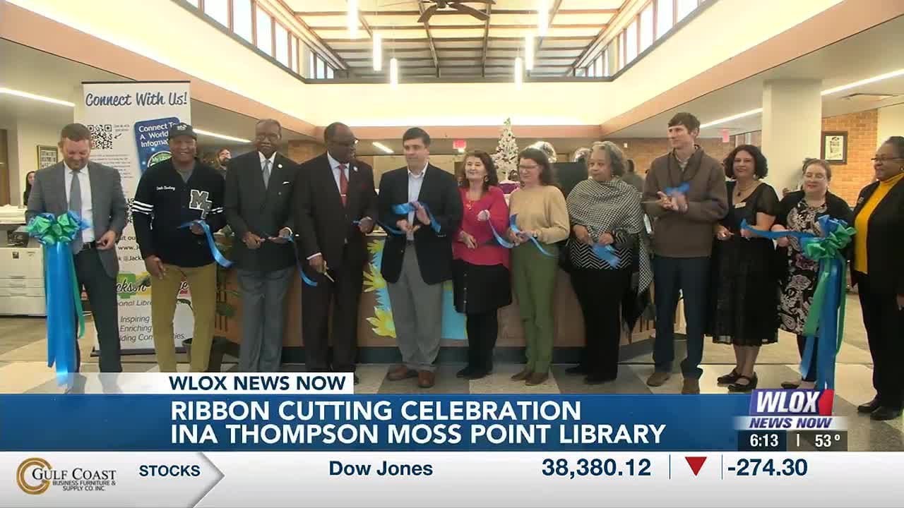 Newly renovated Ina Thompson Moss Point Library holds ribbon cutting celebration