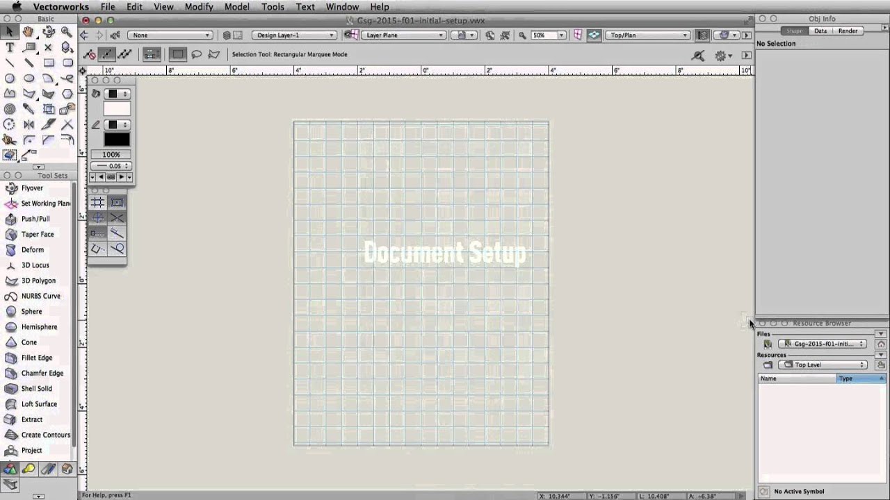 GSG - Vectorworks Fundamentals 2016 - 01 Initial Setup
