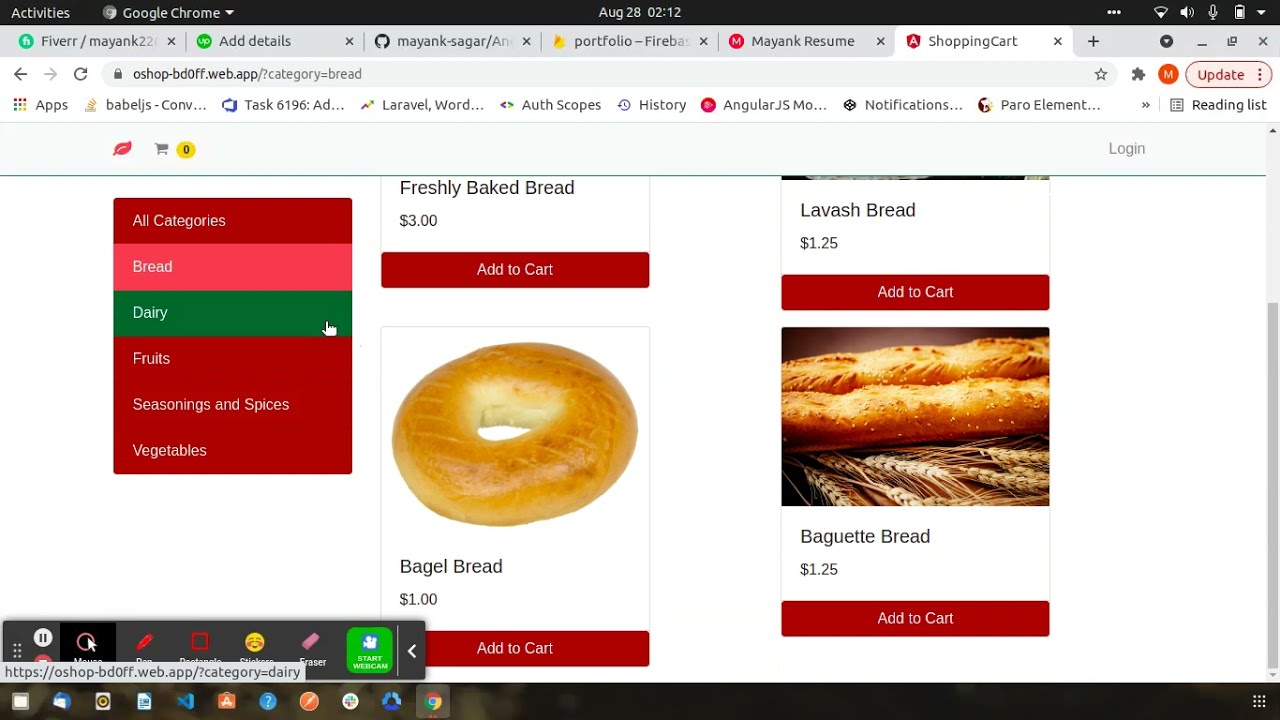 Upwork Angular Oshop demo