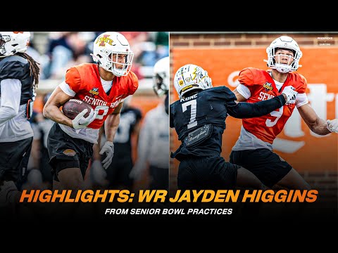 HIGHLIGHTS: 6' 4" WR Jayden Higgins Shows SEPERATION at Senior Bowl