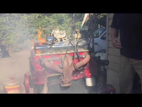 How not to start a SBC 350 on an engine stand