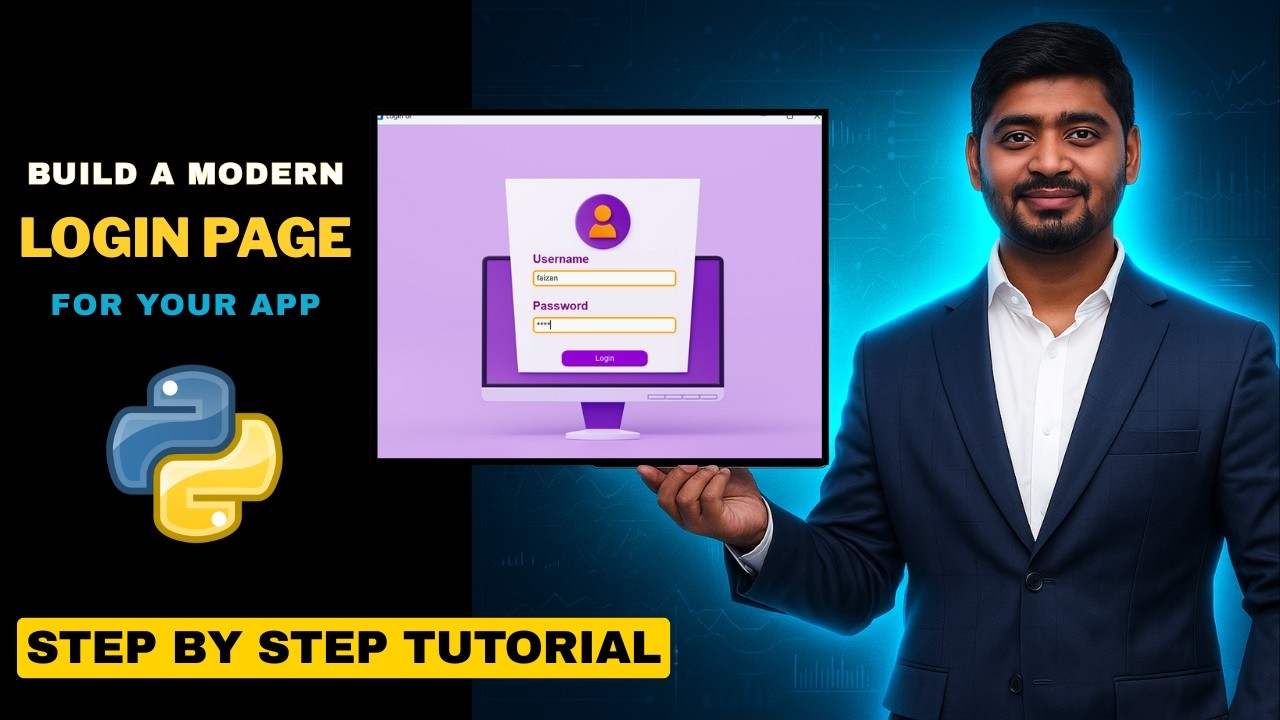 Create a Modern Login Page in Python using CustomTkinter | GUI Tutorial for Beginners