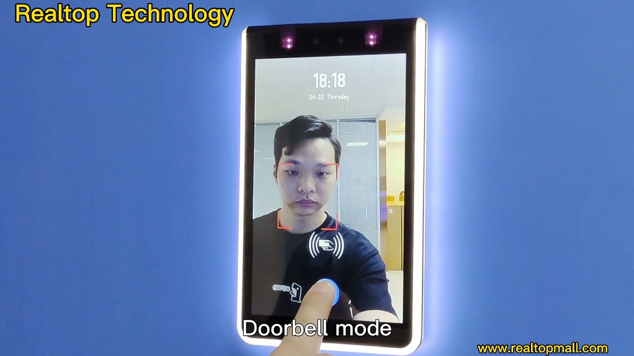 8 inch RT-P8 Touch screen WiFi IP face recognition access control system