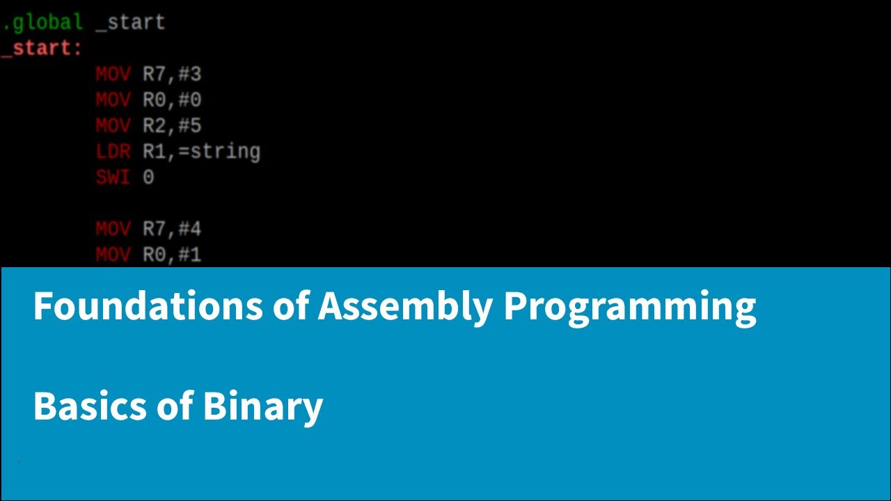 Foundations of Assembly Programming - Binary Numbers