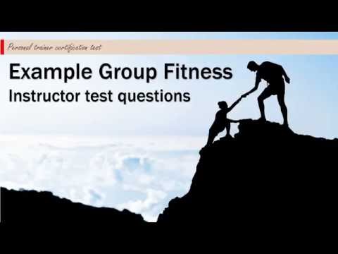 Example Group Fitness Instructor test questions #1