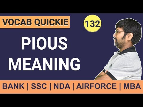 Pious Meaning | Learn English Grammar | English Vocab | English grammar for IBPS PO 2019