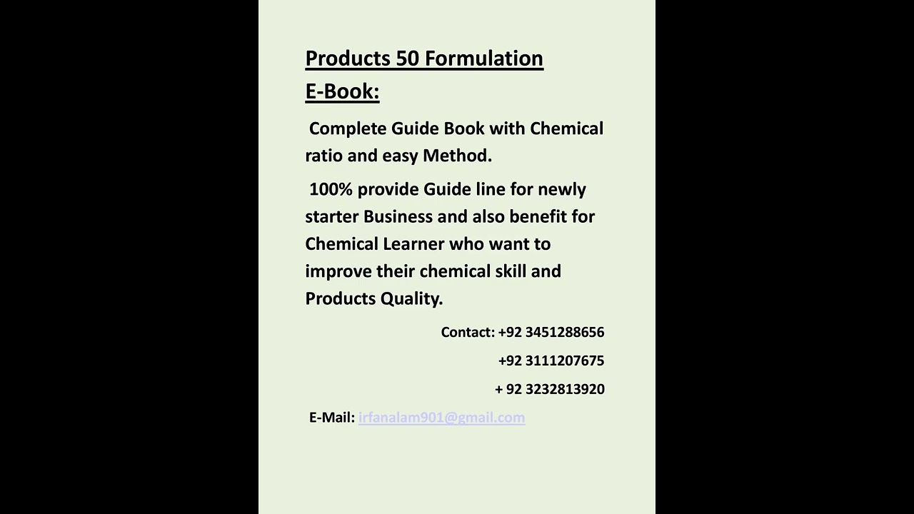 Products 50 Formulation E-Book