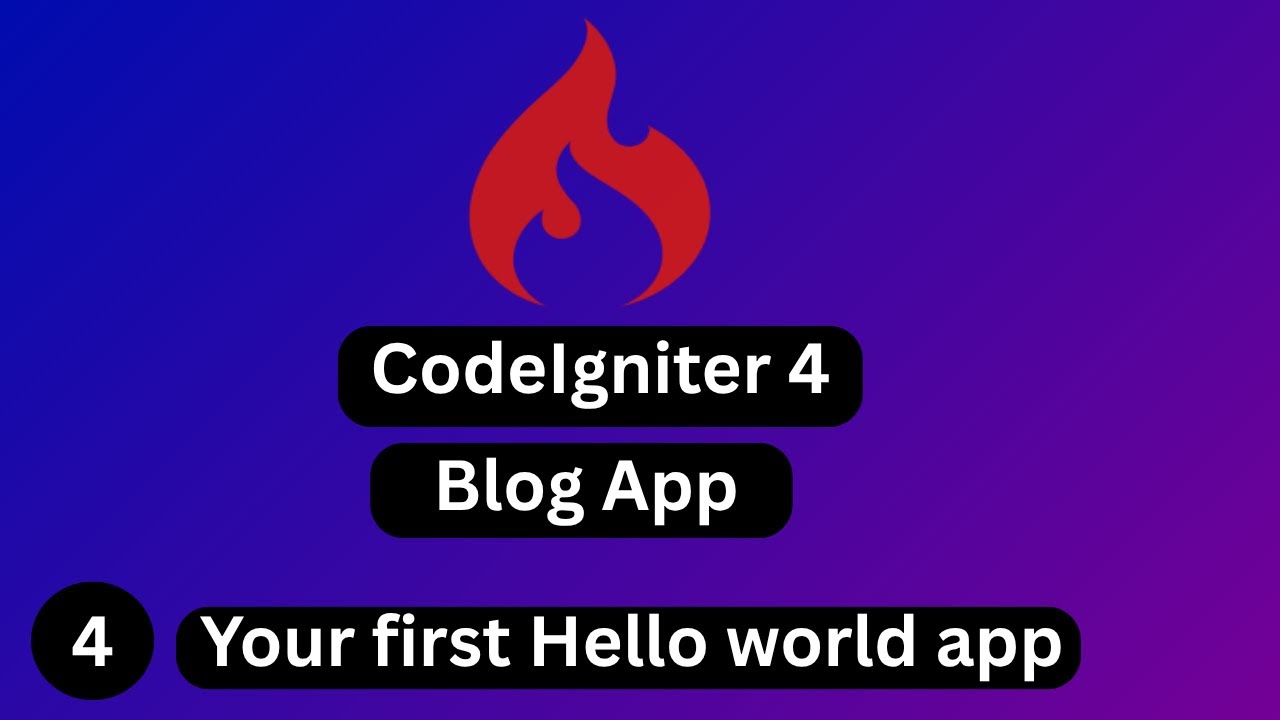 #4 CodeIgniter 4 Hello World Tutorial: Get Started with CI4