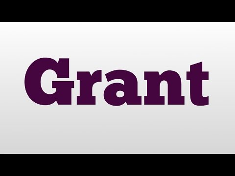 Grant meaning and pronunciation