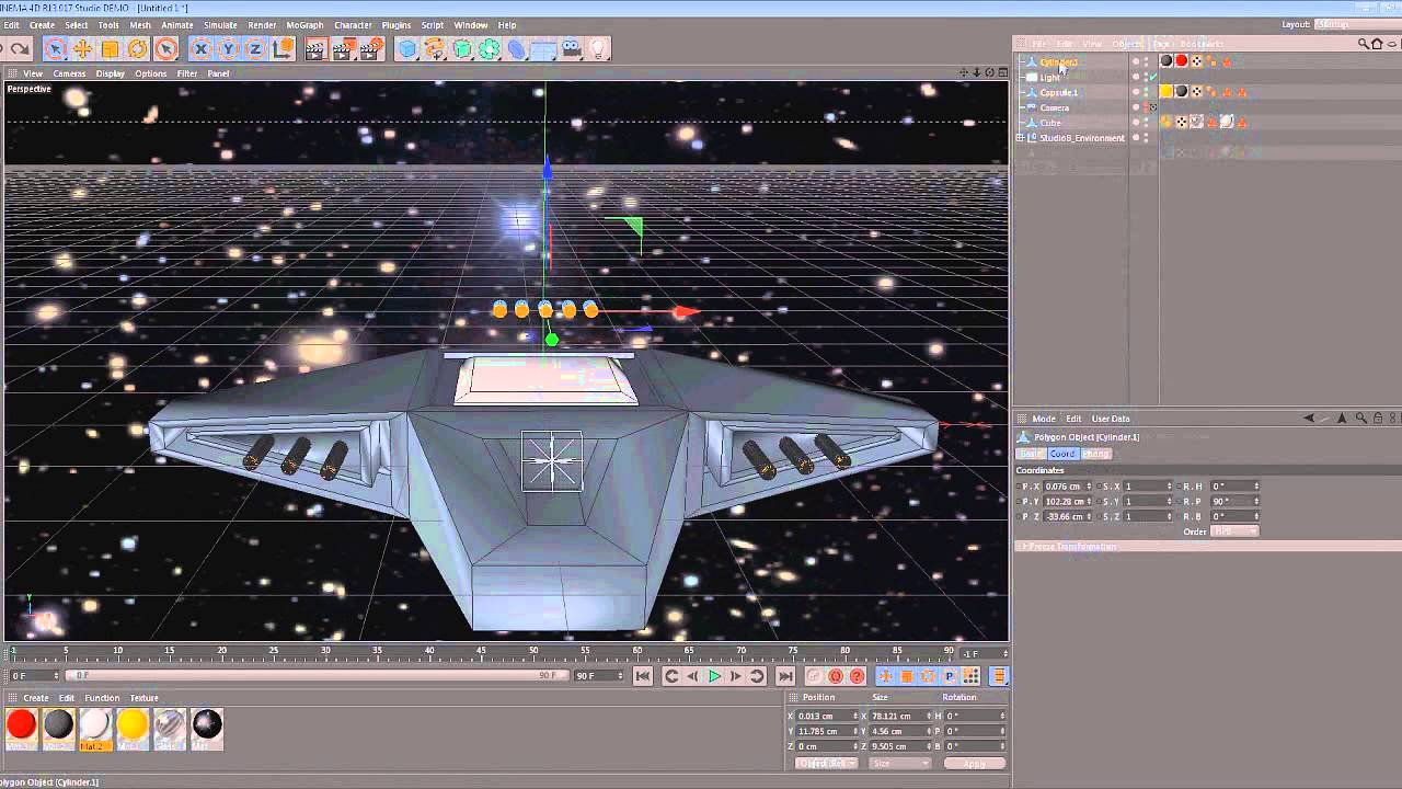 Cinema 4D Speed Modelling / Basic Spaceship