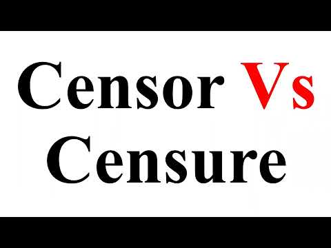 Censor Vs Censure, pair of words, confusing words by Zeeshan Shafique