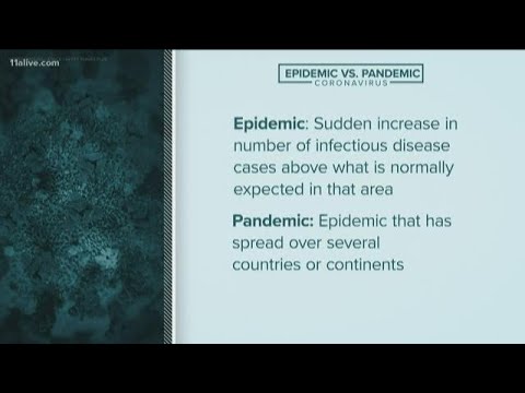 The difference between epidemic and pandemic