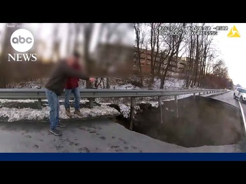 New videos show initial response to sinkhole on I-80 in New Jersey