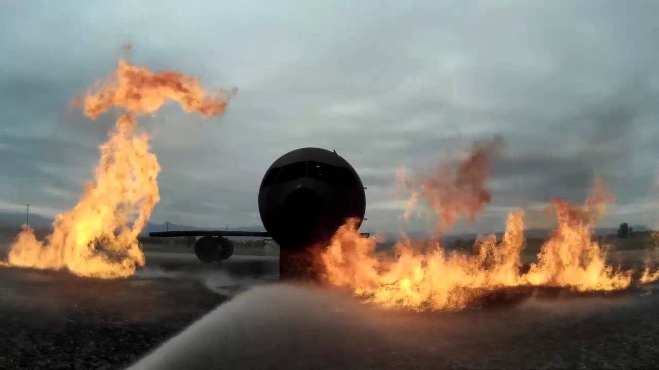 ARFF Training - Spill Fire using Handlines