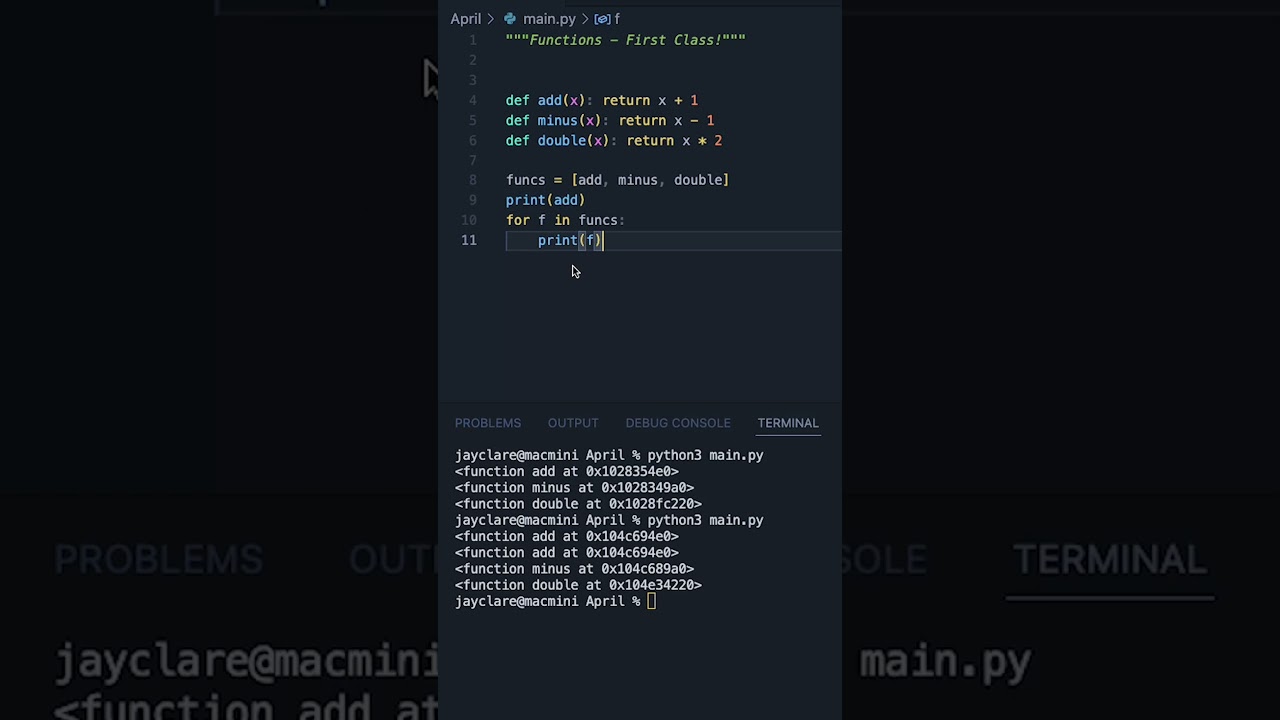 Python 3 | Functions are First Class Objects! #coding #programming