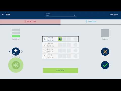 MAICO easyTone Tablet Audiometer – Test Screen Review