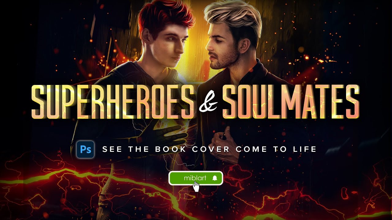 ⚡MM Paranormal Romance Book Cover Design for Independent Author | Photoshop Speed Art