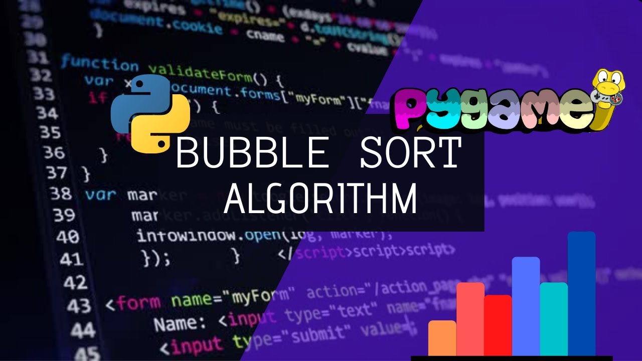 Bubble Sort Algorithm | Python Pygame | Sorting Algorithms Visualized