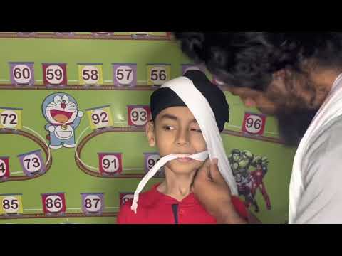How to tie turban for KIDS | TAJ TURBAN CENTER 855-9096-911
