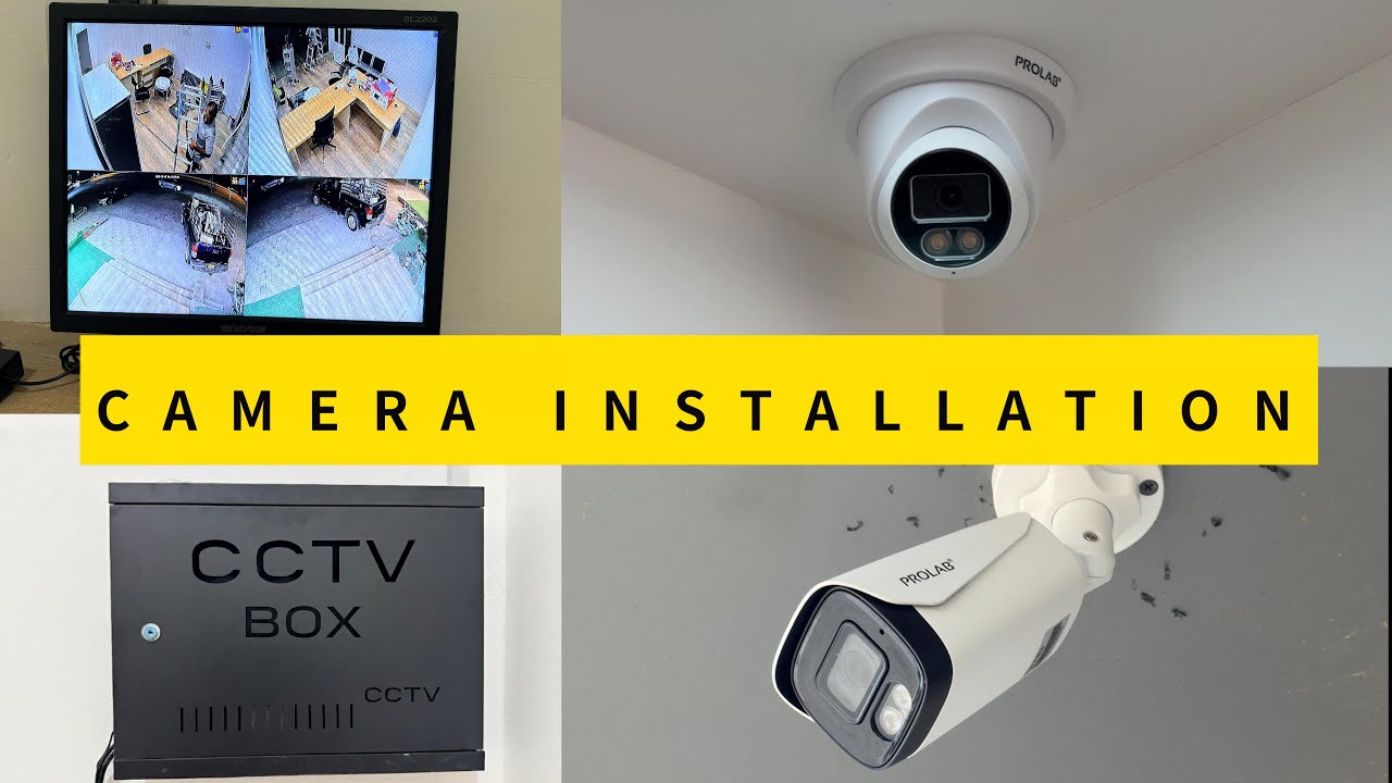 How to Install CCTV Camera System in a Small Office | UNV NVR & Prolab IP Camera (CAT6) #diy#install