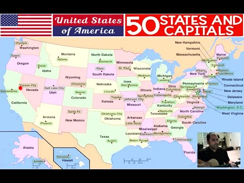 The 50 U.S. State & Capitals Song (w/ Map Animations)