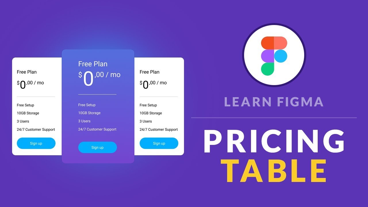 Figma tutorial - Design a pricing table