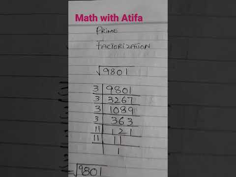 Prime Factorization #easy way#without calculator #Index Notation #math