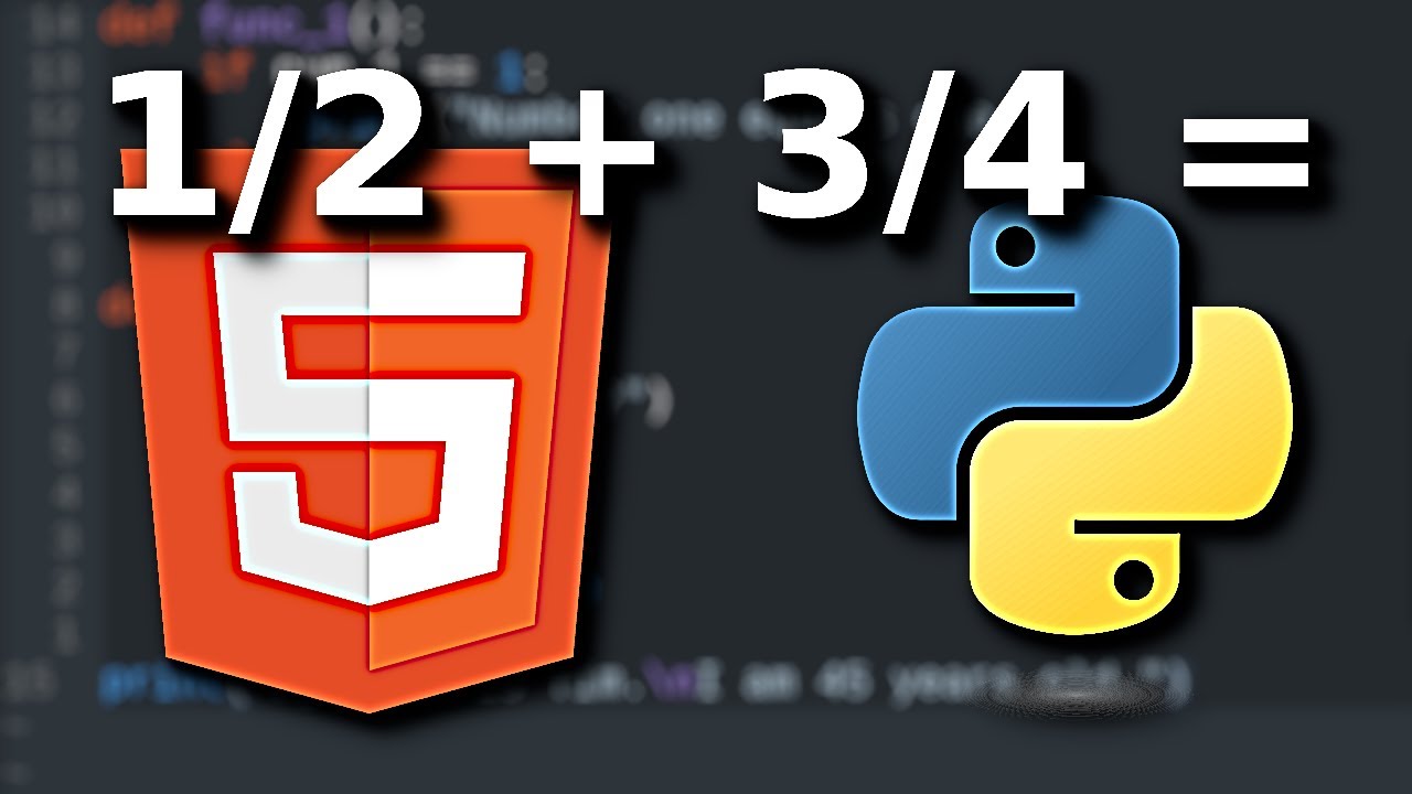 Python, HTML, and Fractions