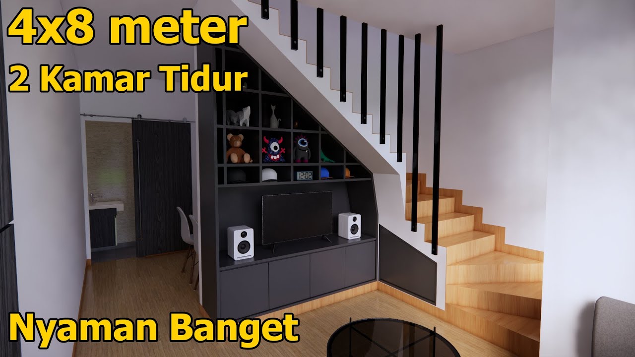 Rumah Minimalis di lahan 4x8 meter, tapi NYAMAN