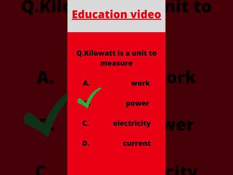 kilowatt is a unit measure Bar is a unit education general knowledge#shorts