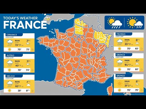 Weather forecast for France from Thursday 15 May 2025