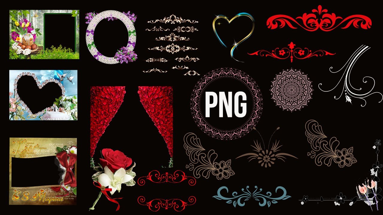 PNG Border Frame  Bundle Free Download | PNG Frame | Yousuf Graphics