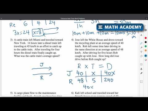 How to Solve Distance Rate Time Problems