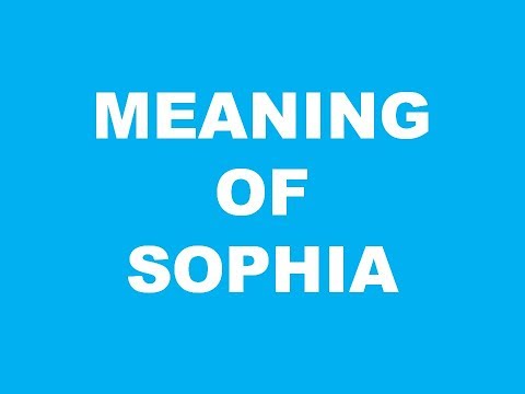 The meaning of the name Sophia - Using Numerology and nothing else!